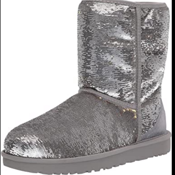 UGG | Shoes | Ugg Classic Short Cosmos Sequin Boot | Poshmark
